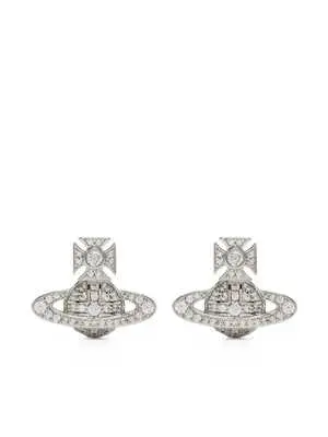 VIVIENNE WESTWOOD Orb Crystal Stud Earrings - Silver