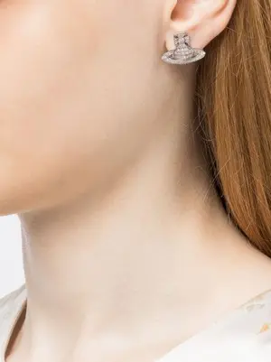 VIVIENNE WESTWOOD Orb Crystal Stud Earrings - Silver