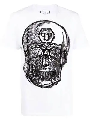 Philipp Plein Skull-print Cotton T-shirt - White