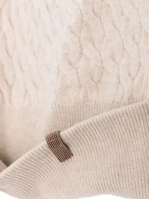 Brunello Cucinelli Monili-detail Cable-knit Beanie