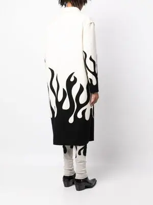 HACULLA. Up In Flames Single-breasted Wool Coat - White
