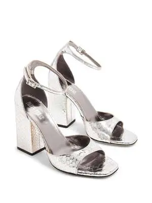 Paris Texas Fiona Metallic-finish Sandals - Silver