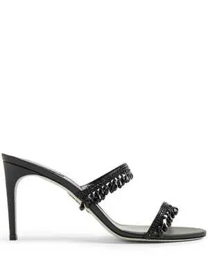 Rene Caovilla Chandelier 80mm Sandals - Black