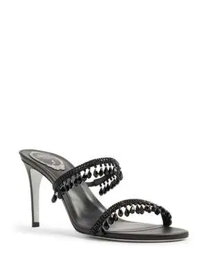 Rene Caovilla Chandelier 80mm Sandals - Black