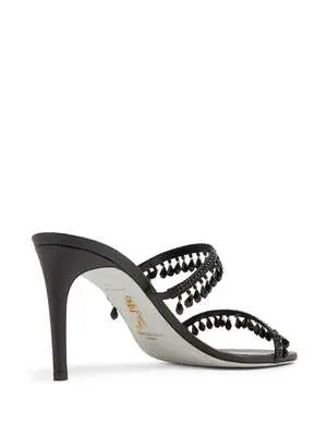 Rene Caovilla Chandelier 80mm Sandals - Black