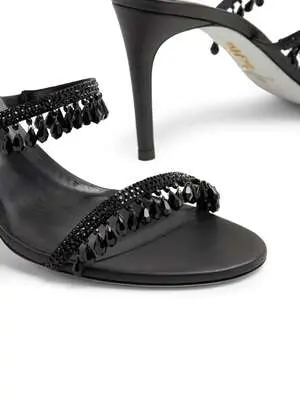 Rene Caovilla Chandelier 80mm Sandals - Black