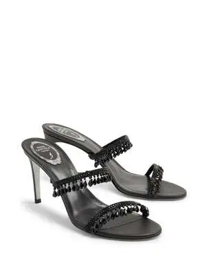 Rene Caovilla Chandelier 80mm Sandals - Black
