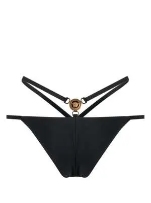 Versace Medusa Plaque Strappy Bikini Bottom