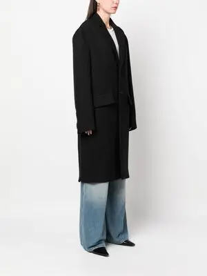 Gauchere Single-breasted Wool-silk Blend Coat