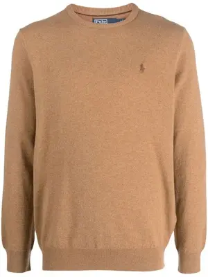 Polo Ralph Lauren Pony-embroidered Wool Jumper - Brown