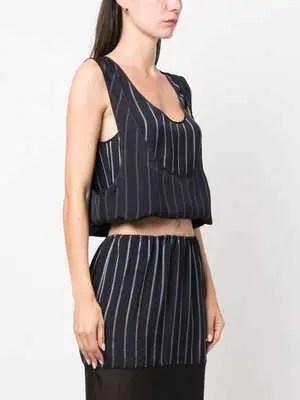 Gauchere Mini Mirror Striped Tank Top