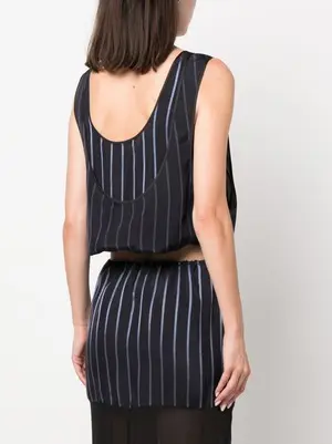 Gauchere Mini Mirror Striped Tank Top