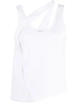 Gauchere Mirror Ribbed Tank Top - White