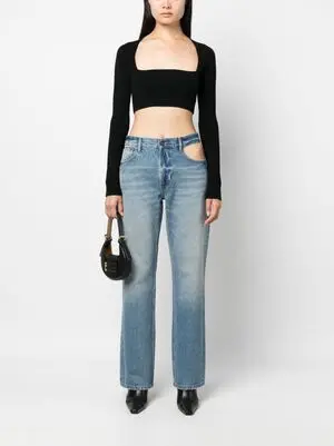 Gauchere Cut-out Straight-leg Jeans