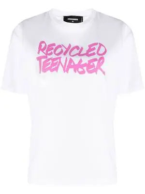 Dsquared2 Slogan-print Short-sleeve T-shirt - White