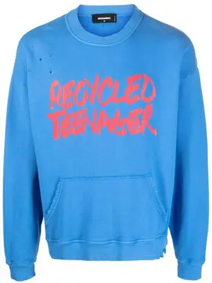 Dsquared2 Cotton Sweatshirt - Blue