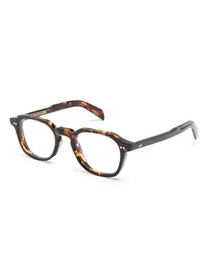 CUTLER & GROSS Tortoiseshell-effect Oval-frame Glasses