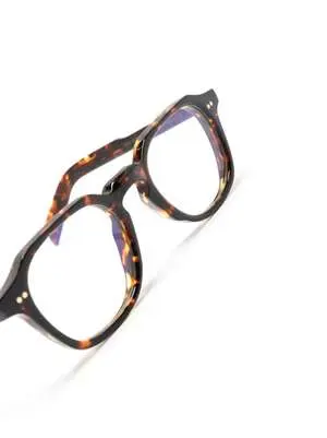 CUTLER & GROSS Tortoiseshell-effect Oval-frame Glasses