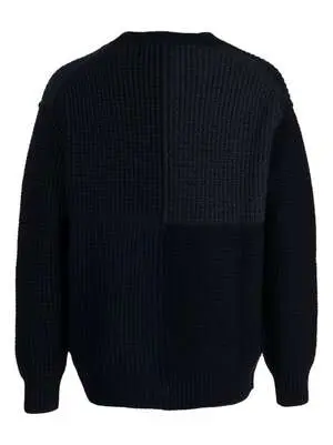 Comme Des Garçons Chunky-knit Patchwork Jumper