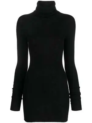 Rick Owens Ribbed-knit Wool Minidress