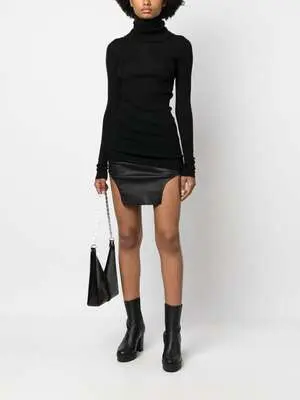 Rick Owens Ribbed-knit Wool Minidress