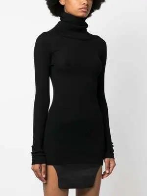 Rick Owens Ribbed-knit Wool Minidress