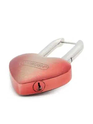 AMBUSH Fire Heart Padlock Earrings