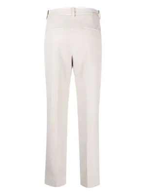 Calvin Klein Cropped Gabardine Trousers - Grey