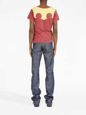 MAISON MARGIELA Décortiqué Logo-print T-shirt - Red
