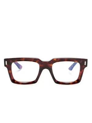 CUTLER & GROSS Rectangle-frame Glasses - Brown