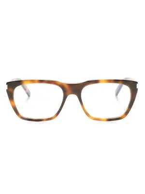 Saint Laurent Square-frame Glasses - Brown