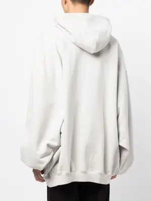 Vetements Logo-print Drawstring Hoodie - Grey