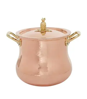 RUFFONI Historia Hammered Decor Belly-shaped Stock Pot - Copper