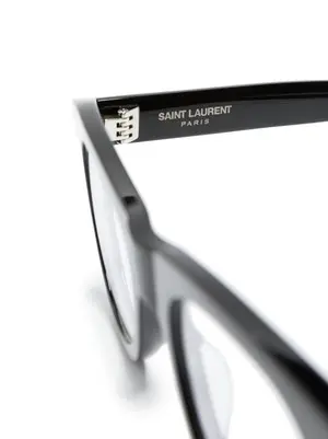Saint Laurent Logo-engraved Round-frame Glasses