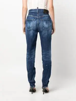 Dsquared2 Ripped Tapered Jeans