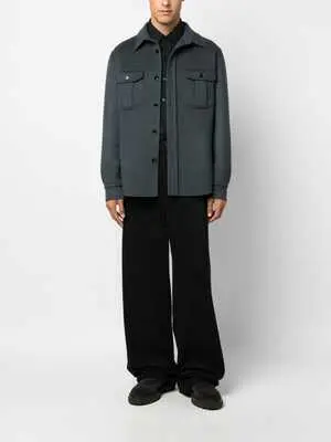 Brioni Spread-collar Cotton Shirt - Black