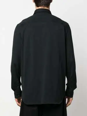 Brioni Spread-collar Cotton Shirt - Black