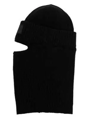 Y3 Logo-patch Ribbed-knit Balaclava