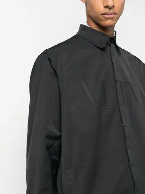 Valentino Garavani Vltn-patch Concealed Placket Shirt