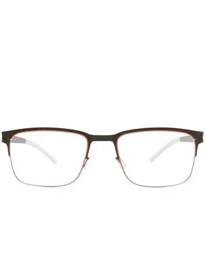Mykita Square-frame Metal Eyeglasses - Orange