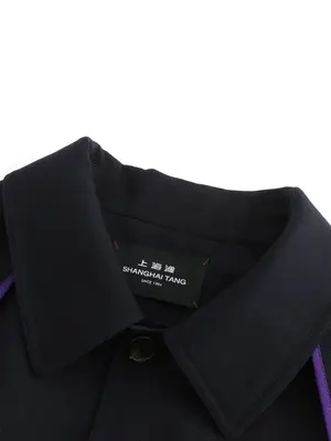 Shanghai Tang Piped-trim Trench Coat