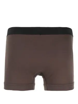 TOM FORD Logo-waistband Cotton Boxers - Brown