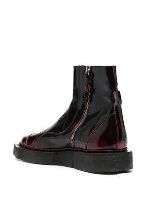 Henrik Vibskov Enzo Leather Ankle Boots - Red