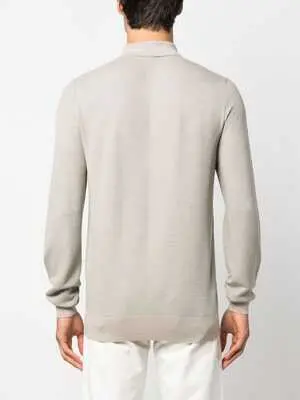 Brioni Long-sleeve Wool Polo Shirt