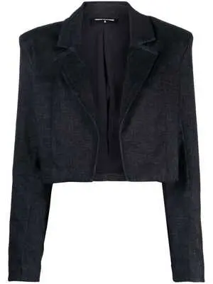 Patrizia Pepe Cropped Raw Denim Jacket