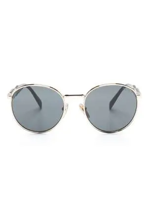 Prada Logo-engraved Round-frame Sunglasses