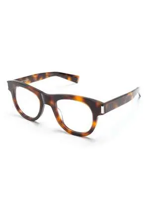 Saint Laurent Tortoiseshell Round-frame Glasses - Brown