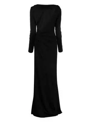 DEL CORE Gathered Long-sleeve Gown