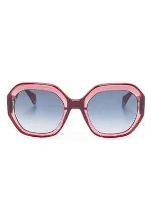 GIGI STUDIOS Geometric Frame Sunglasses - Red
