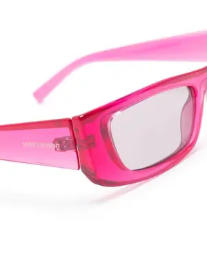Saint Laurent Rectangle-frame Sunglasses - Pink